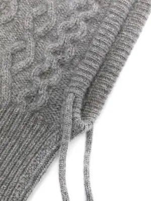 Eric Bompard Cable-knit Balaclava