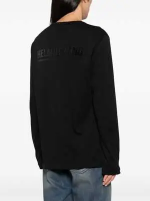 Helmut Lang Logo-print Long-sleeved T-shirt - Black