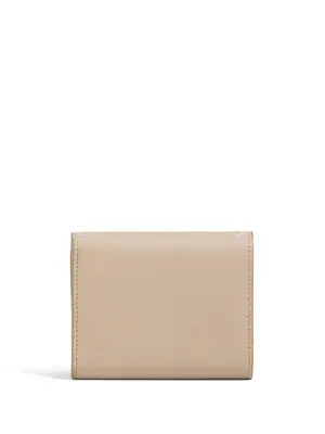 Marni Leather Trifold Wallet With Logo - Neutrals