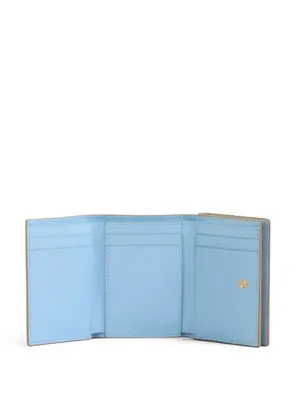 Marni Leather Trifold Wallet With Logo - Neutrals