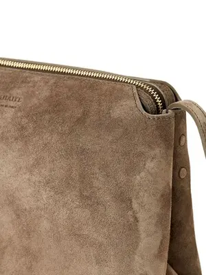 Khaite Medium Lina Suede Cross Body Bag - Neutrals