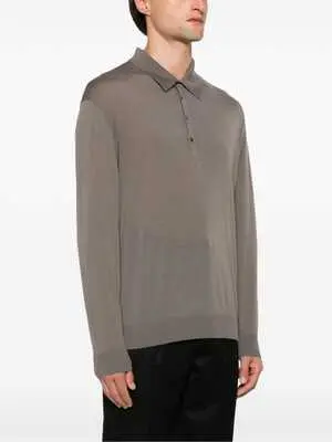 D4.0 Fine-knit Polo Shirt - Grey