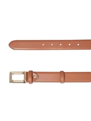 LANCEL Angele Leather Belt - Neutrals