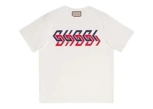 Gucci Mirror Logoprint Shortsleeve T-shirt - White/red/blue