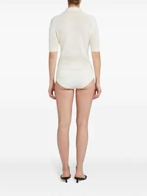 Cashmere In Love Boi Crochet Bodysuit - White