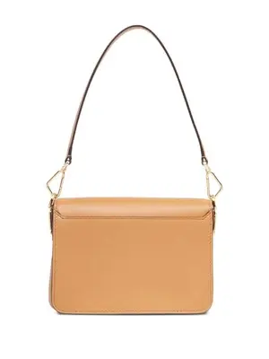 LANCEL Leather Flap Bag - Brown