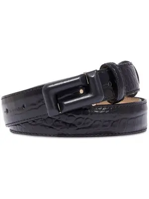 LANCEL Double L Leather Belt
