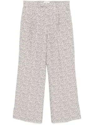 SOULLAND Deni Floral Jacquard Trousers
