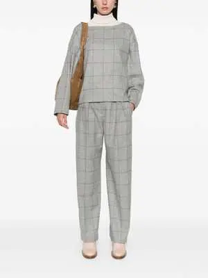 Emporio Armani Checked Boat-neck Sweater