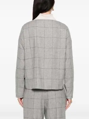 Emporio Armani Checked Boat-neck Sweater