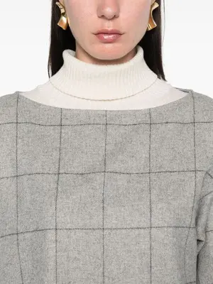 Emporio Armani Checked Boat-neck Sweater