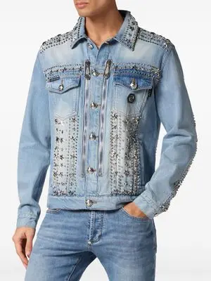 Philipp Plein Star-studded Denim Jacket