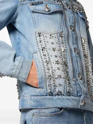Philipp Plein Star-studded Denim Jacket