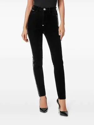 Philipp Plein Crystal-embellished Skinny Jeans - Black