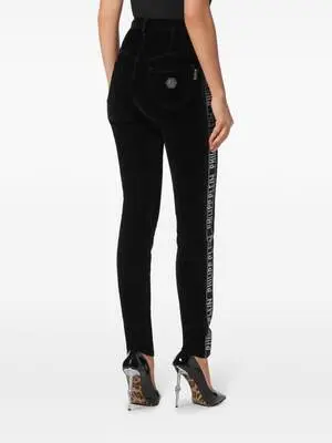 Philipp Plein Crystal-embellished Skinny Jeans - Black