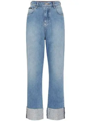 Philipp Plein Raw Edge Hem Jeans For Women