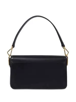 LANCEL Leather Flap Bag - Black