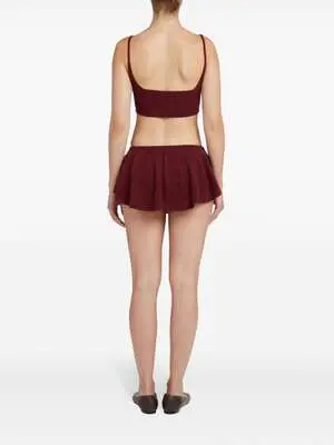Cashmere In Love Windy Mini Skirt - Brown