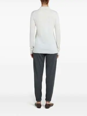 Cashmere In Love Lightweight Cashmere Polo Shirt - White