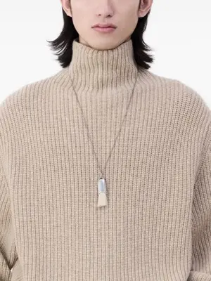 Lemaire Personal Brush Necklace In Silver | Editorialist