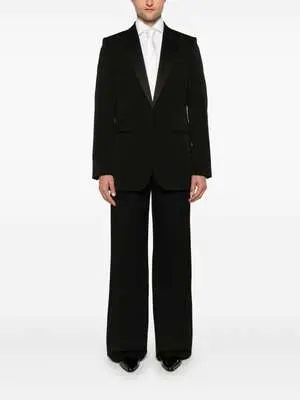 Saint Laurent Wide-leg Grain De Poudre Trousers