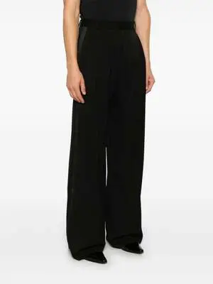 Saint Laurent Wide-leg Grain De Poudre Trousers