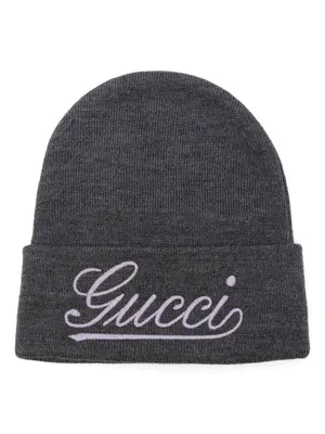 Gucci Logo-embroidered Beanie - 1472 Lead Pink