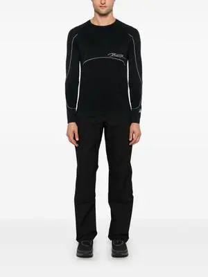 ROA Logo Detail Ribbed T-shirt - Black