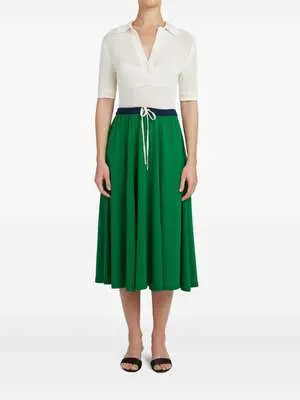 Cashmere In Love Knitted Circle Skirt - Green