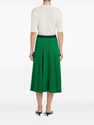 Cashmere In Love Knitted Circle Skirt - Green