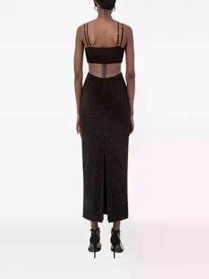 NISSA Floral-appliqué Maxi Dress