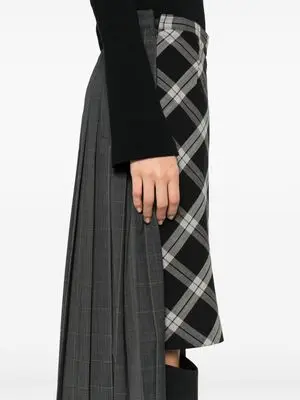 Balenciaga Checked Midi Skirt