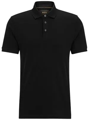 BOSS Short-sleeve Cotton Polo Shirt - Black