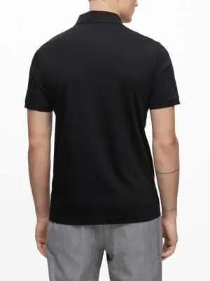 BOSS Short-sleeve Cotton Polo Shirt - Black