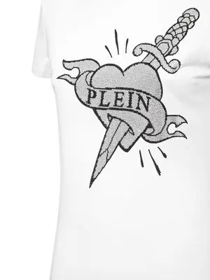 Philipp Plein Crystal-embellished T-shirt - White