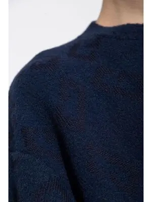 Givenchy Monogram-pattern Jumper - Blue