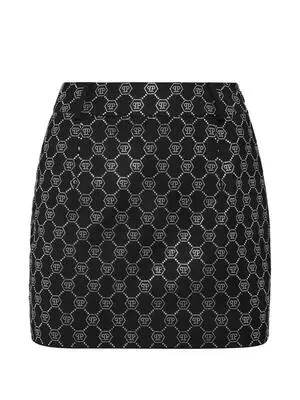 Philipp Plein Monogram-embellished Mini Skirt