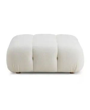 TOV FURNITURE Calliope Faux Shearling Modular Ottoman - Cream