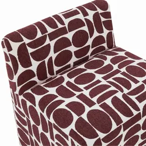 TOV FURNITURE Pippa Geometric Jacquard Weave Stool - Purple