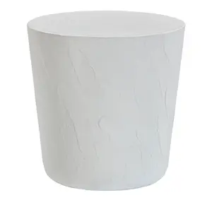 TOV FURNITURE Margot Faux Plaster Indoor / Outdoor Concrete Stool - Pastel Grey