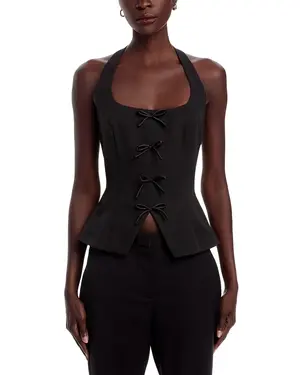 LUCY PARIS Vivienne Bow Halter Vest