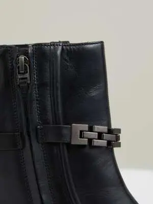 REISS Safia Chain Embellished Ankle Boots