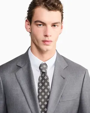 Giorgio Armani Single-breasted Soho Line Suit In Virgin Wool And Cashmere - Beige
