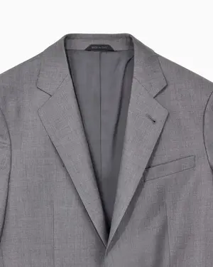Giorgio Armani Single-breasted Soho Line Suit In Virgin Wool And Cashmere - Beige