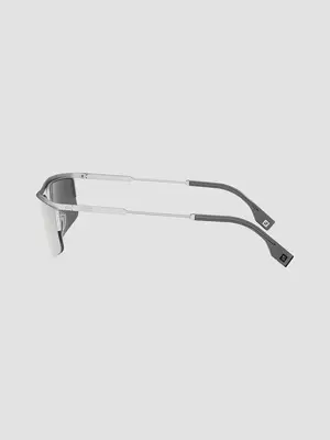 Fendi Travel 60mm Geometric Sunglasses - Silver Palladium