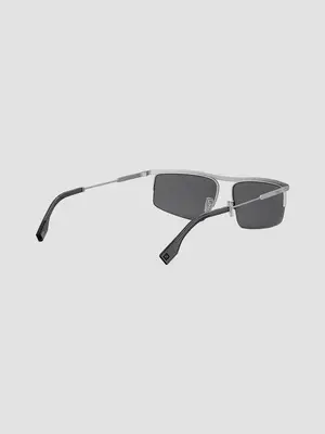 Fendi Travel 60mm Geometric Sunglasses - Silver Palladium