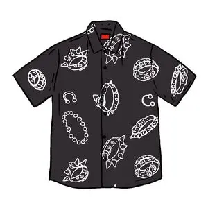 Supreme Studded Collars Rayon Short Sleeve Shirt