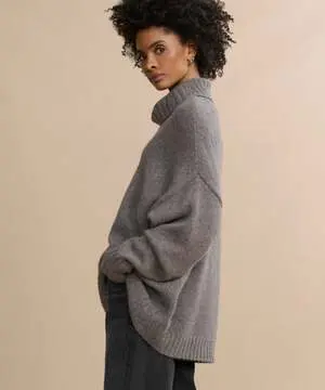 Jenni Kayne Cashmere Porter Turtleneck Top - Multicolor,shadow