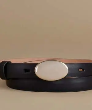 Jenni Kayne Leather Audrey Belt - Black