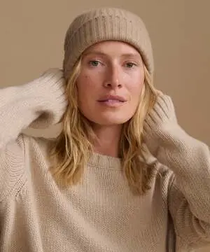 Jenni Kayne Cashmere Beanie - Brown